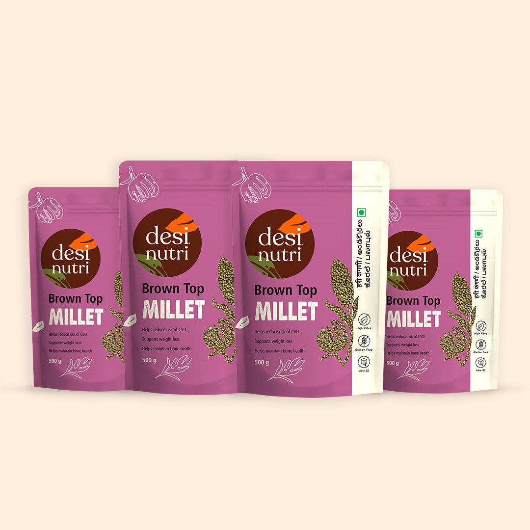 Brown Top Millets Combo Pack - 500gms Each (Buy 3 Get 1 Free) Andu ...