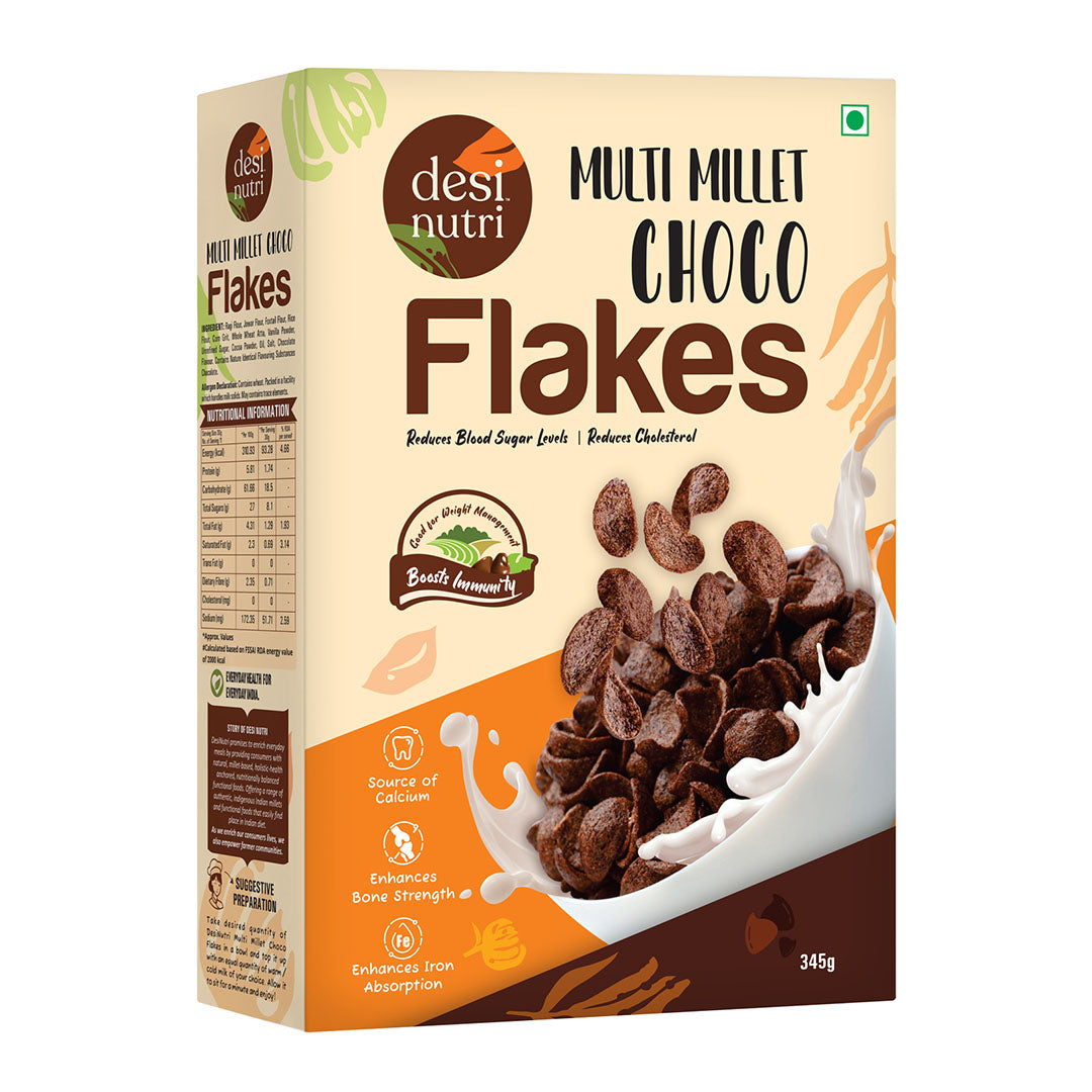 Buy Multi Millet Health Choco Flakes Online | Choco Flakes - Desinutri ...