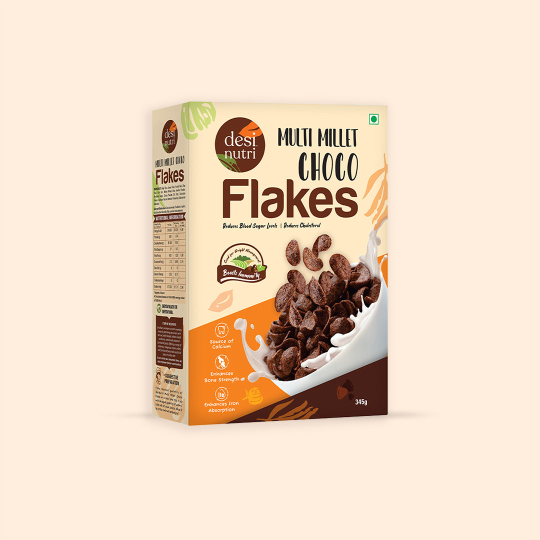 Buy Multi Millet Health Choco Flakes Online | Choco Flakes - Desinutri ...