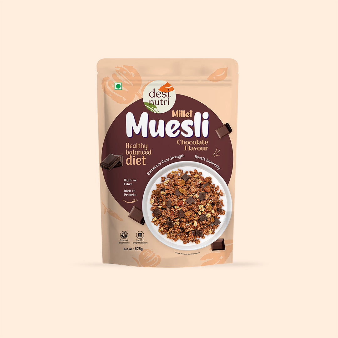 Buy Millet Muesli Chocolate Flavour | Chacolate Muesli - Desinutri Foods