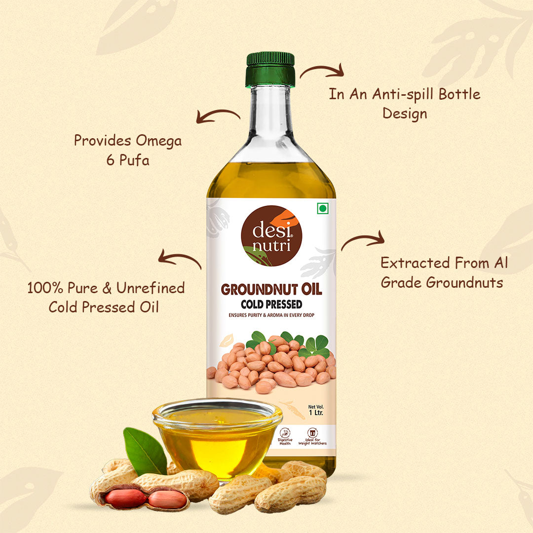 Buy Cold Pressed Groundnut Oil Pack of 3 | Desinutri Food – Desinutri Foods