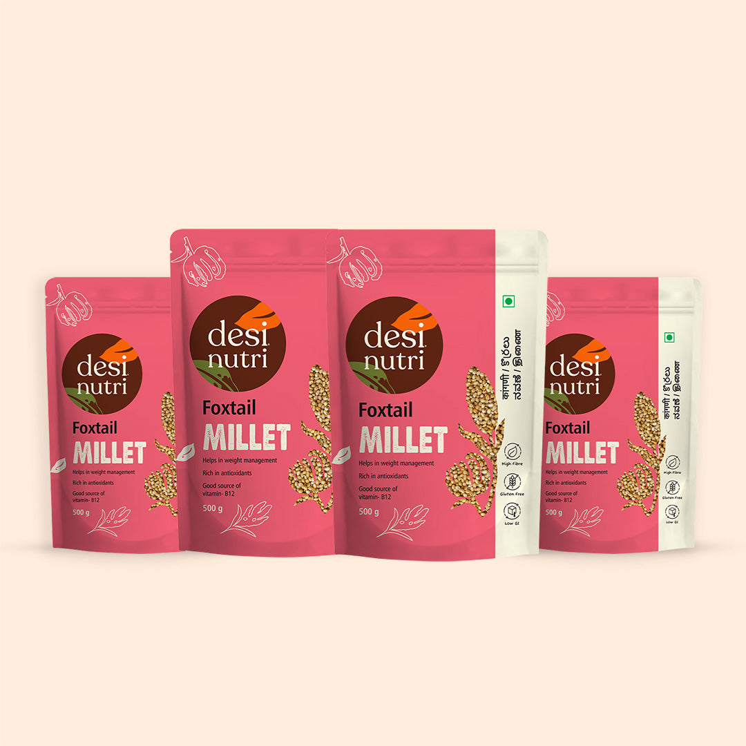 Foxtail Millets Combo Pack - 500gms Each (Buy 3 Get 1 Free) Korra ...