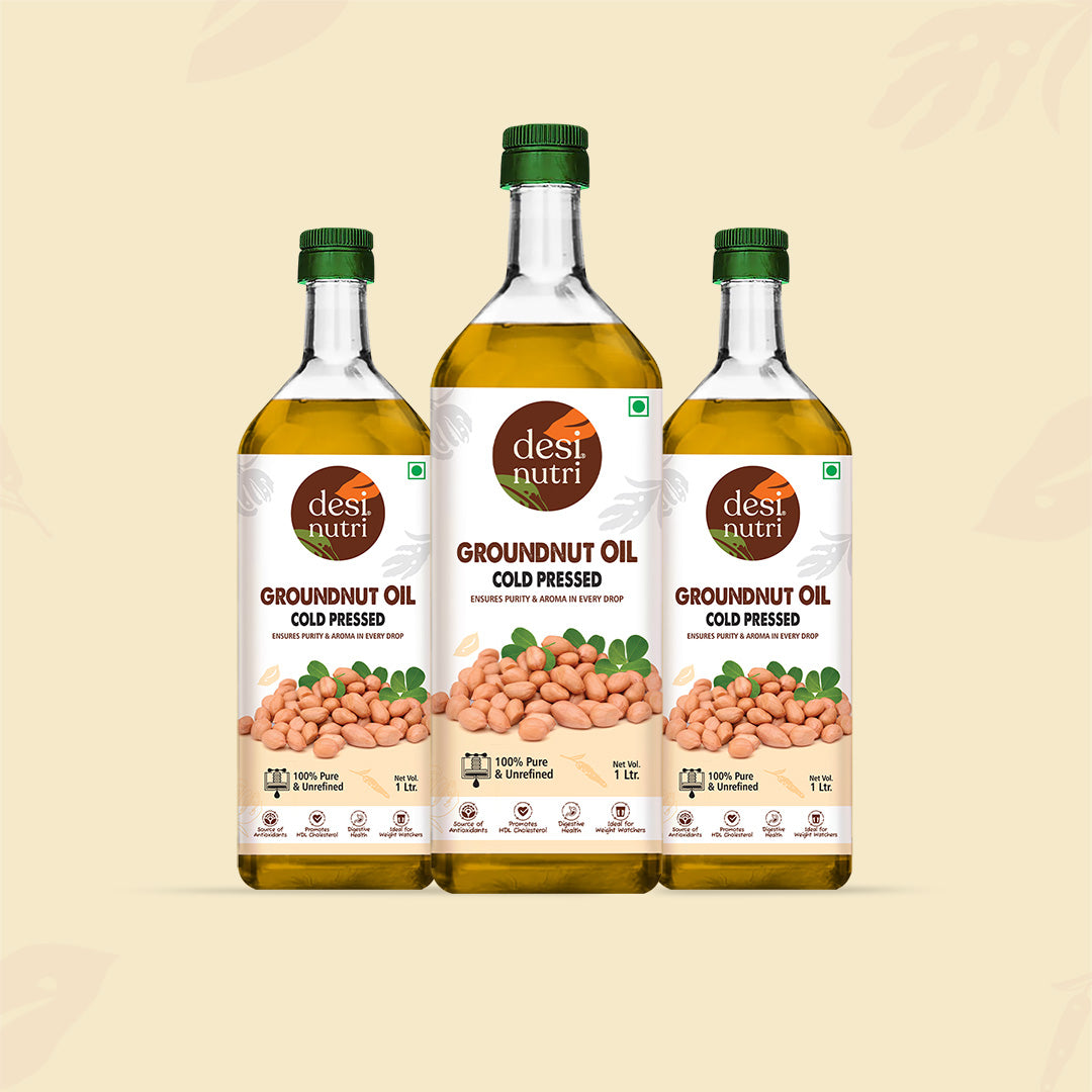 Buy Cold Pressed Groundnut Oil Pack Of 3 | Desinutri Food – Desinutri Foods