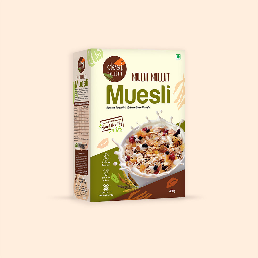 Buy Multi Millet Muesli Online | Multi Millet Muesli - Desinutri Foods