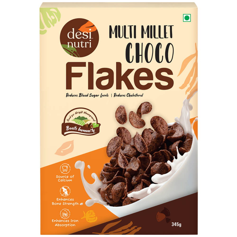 Buy Multi Millet Health Choco Flakes Online | Choco Flakes - Desinutri ...
